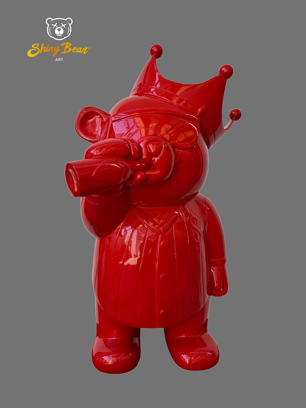 Shiny Bear Abundoso Rojo Solido – tequisartgallery